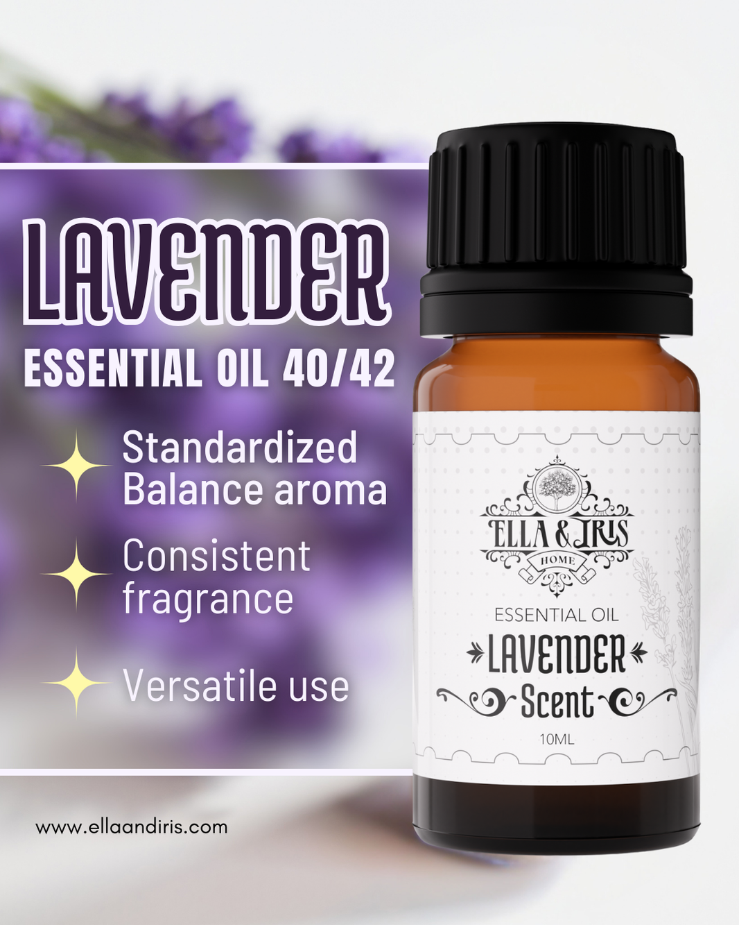 Lavender 40/42 Essential Oil – Calming, Standardized Blend, Ideal for ...